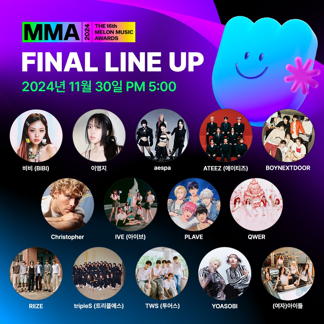 韓国音楽授賞式『MMA2024 (The 16th Melon Music Awards）』いつどこで配信？出演アーティストは？ | Simple Power Beauty